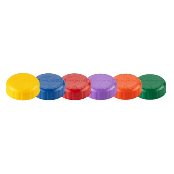 Repl Colored Caps 20 Oz - 6Pk - 8573CC