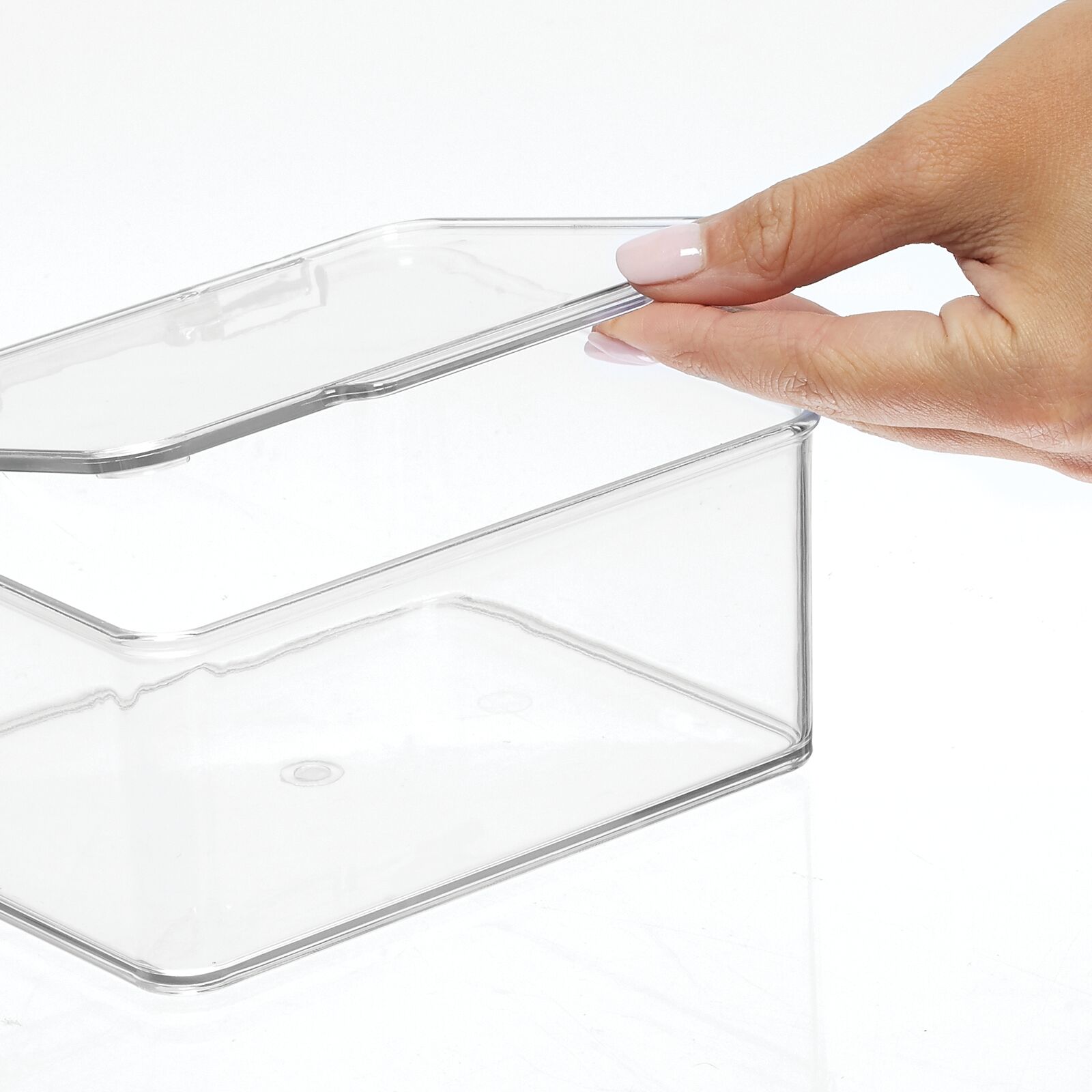 mDesign Small Plastic Stackable Kitchen Storage Box Food Safe 4 Pack ...