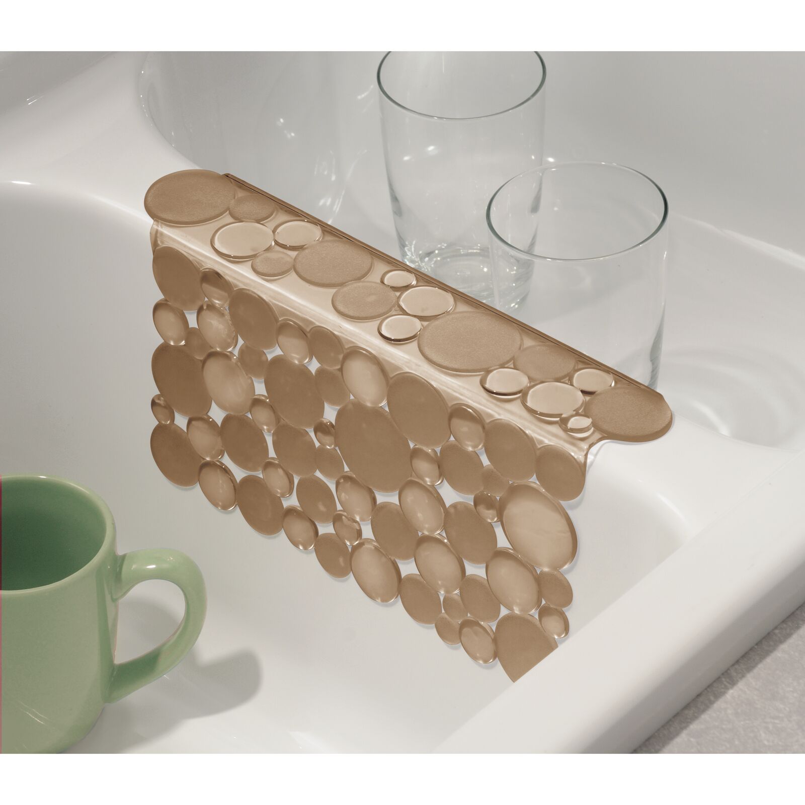 mDesign+Plastic+Kitchen+Sink+Protector+Set+Bubble+Design+Set+of+3 ...